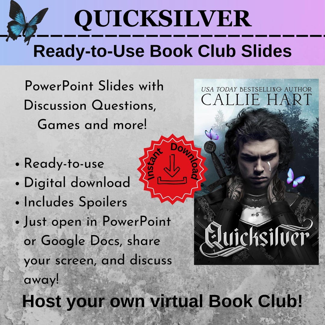 Quicksilver Book Club Slide Deck, Discussion Guide (digital Download ...