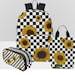 Sunflowers Checkered Backpack Lunch Bag Pencil Case Back to | Etsy