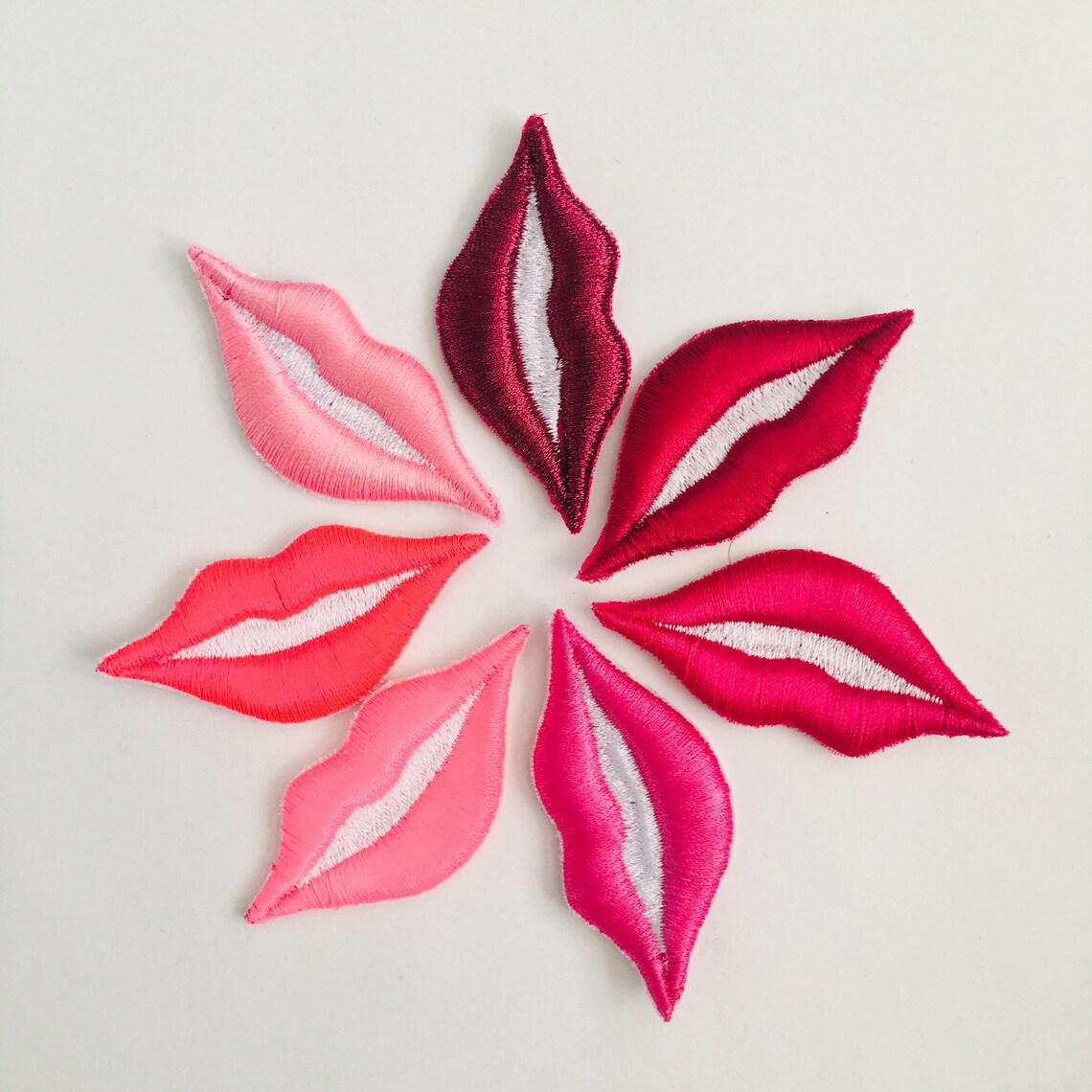 Juicy Lips Patches Seven Shades of Pink and More Custom - Etsy