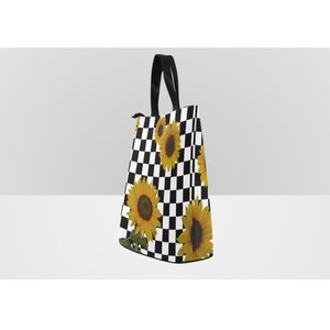 Sunflowers Checkered Backpack, Lunch Bag, Pencil Case, Back to School ...