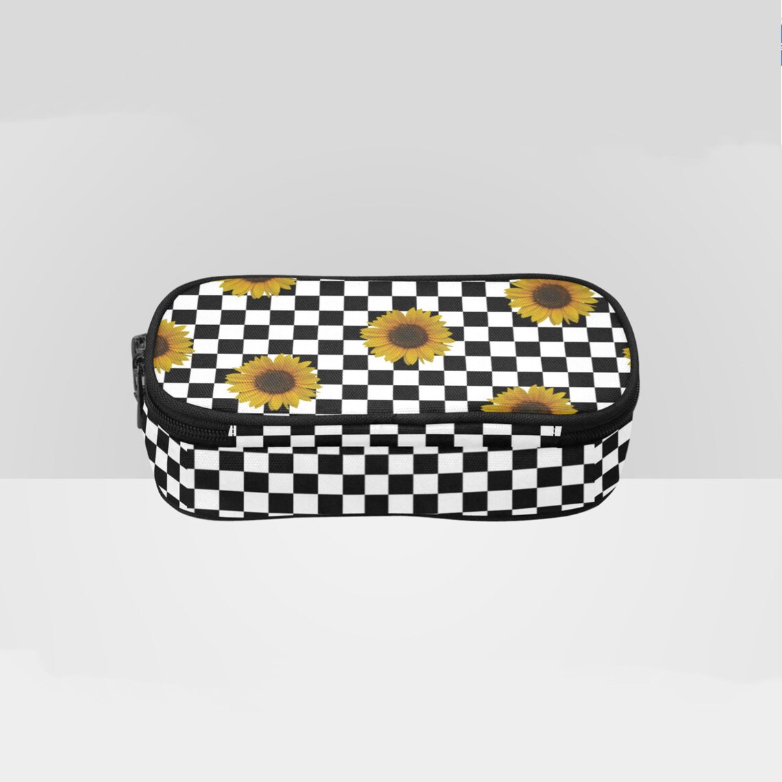 Sunflowers Checkered Pencil Case for Girls Back to School | Etsy