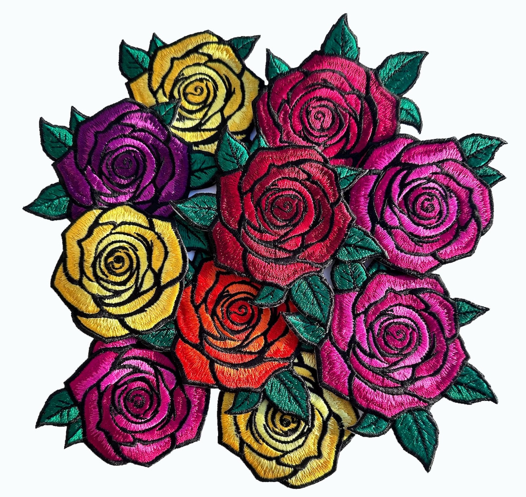 Rose Patch, Custom Colors Available - Etsy