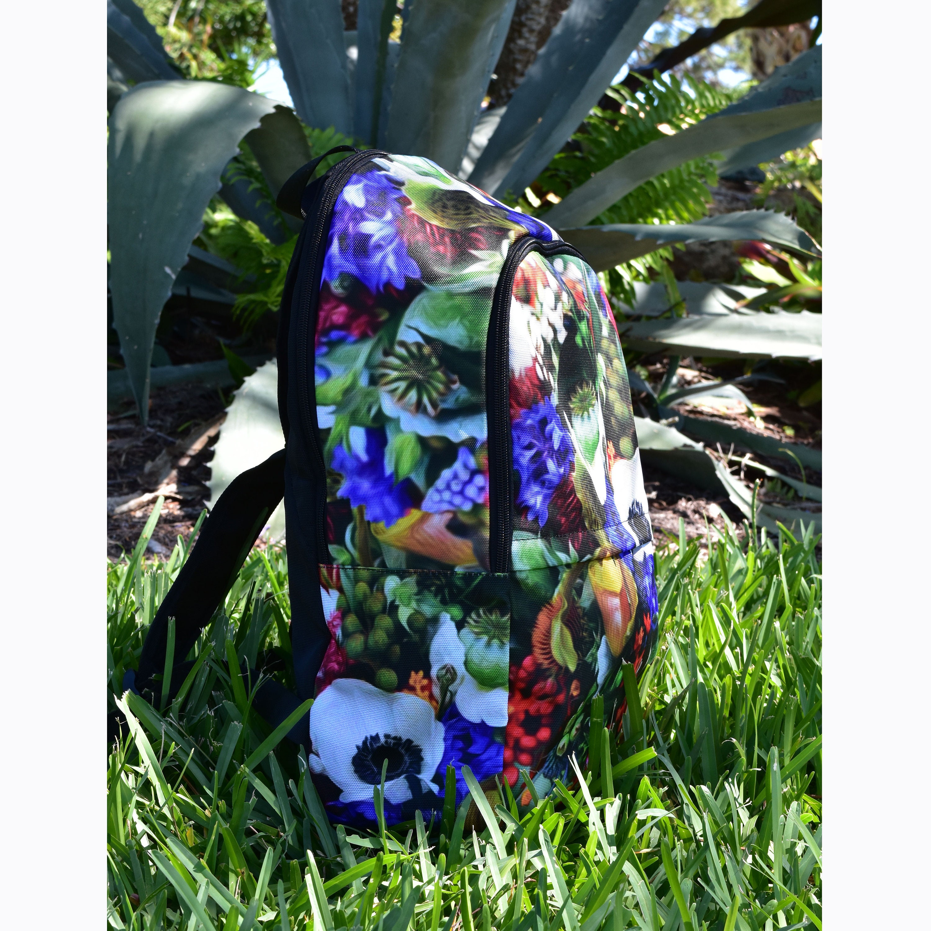 Dreaming Blue Floral Backpack for Romantic Soul and Flowers Lover, Boho ...