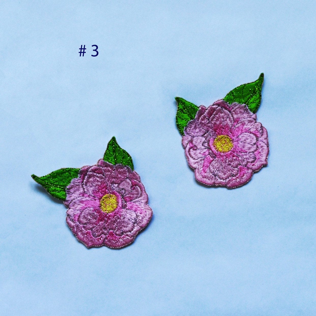 Roses With Metallic Thread Accent Pair of Two Custom Color - Etsy