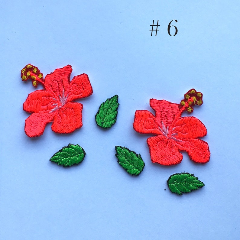 Hibiscus Flowers Patches, Tropical Vibe Patches - Etsy