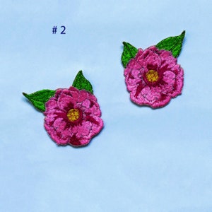 Roses With Metallic Thread Accent, Pair of Two Custom Color Roses - Etsy