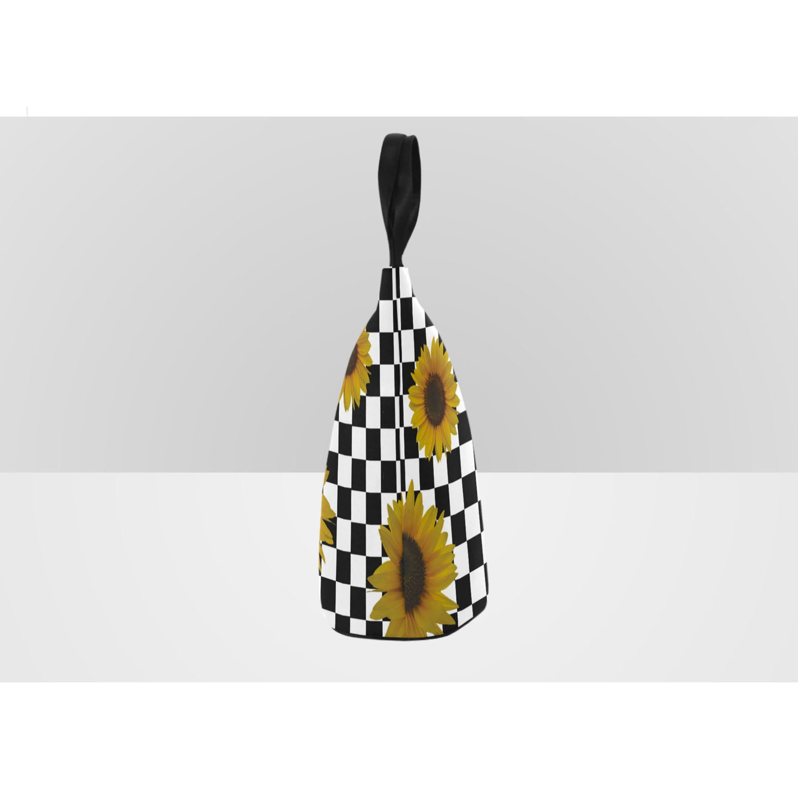 Sunflowers Checkered Lunch Bag Bold Design Waterproof Lunch - Etsy