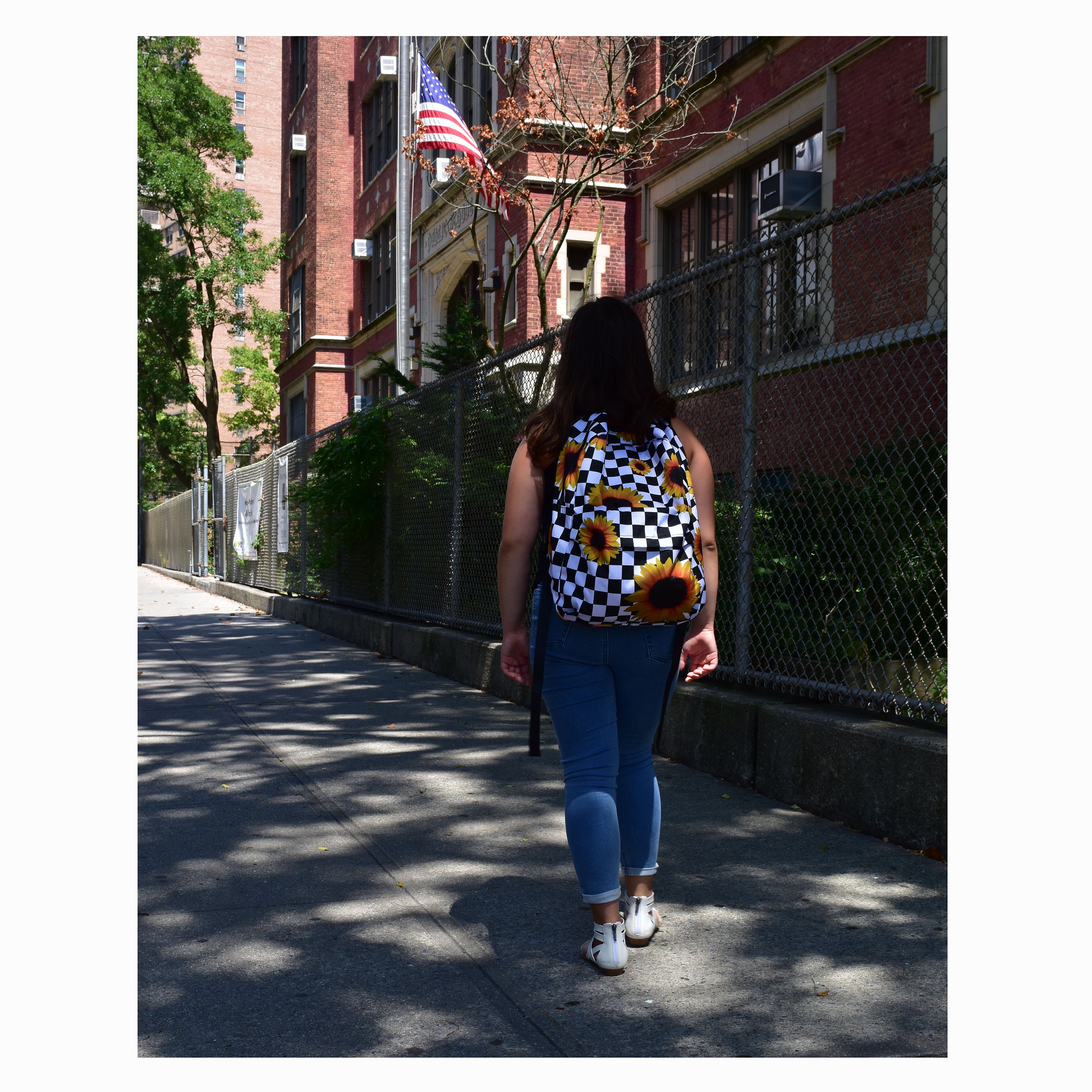 Sunflowers Checkered Backpack Lunch Bag Pencil Case Back to - Etsy