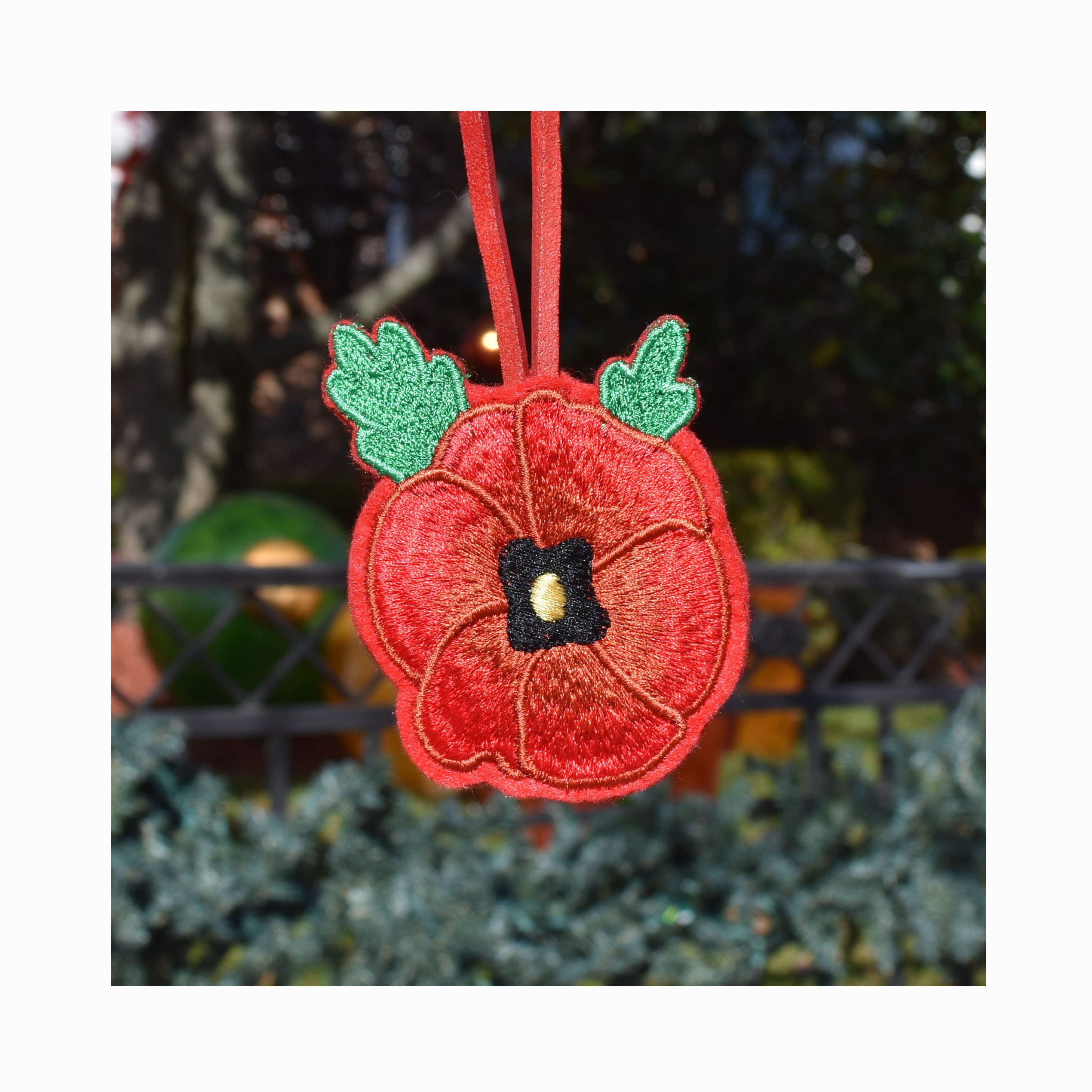 Red Poppy Flower Bag Charm Decoration for Bags Thank You | Etsy