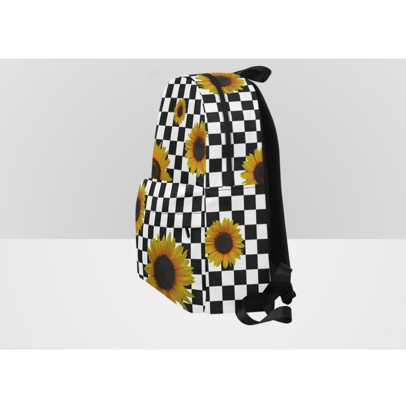 Sunflowers Checkered Backpack Lunch Bag Pencil Case Back to | Etsy