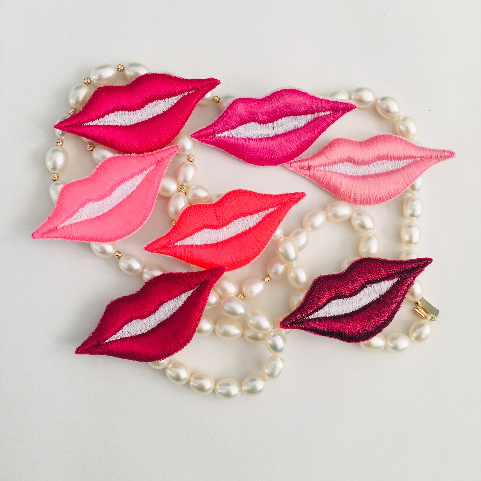 Juicy Lips Patches Seven Shades of Pink and More Custom - Etsy