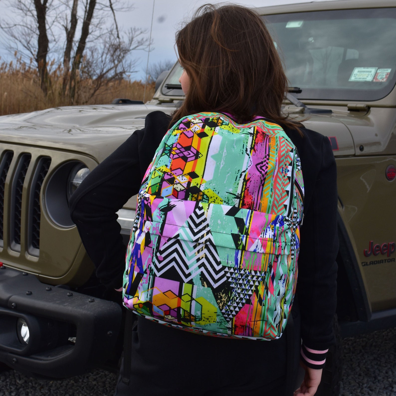 Abstract Design Backpack Back to School Colorful Design - Etsy