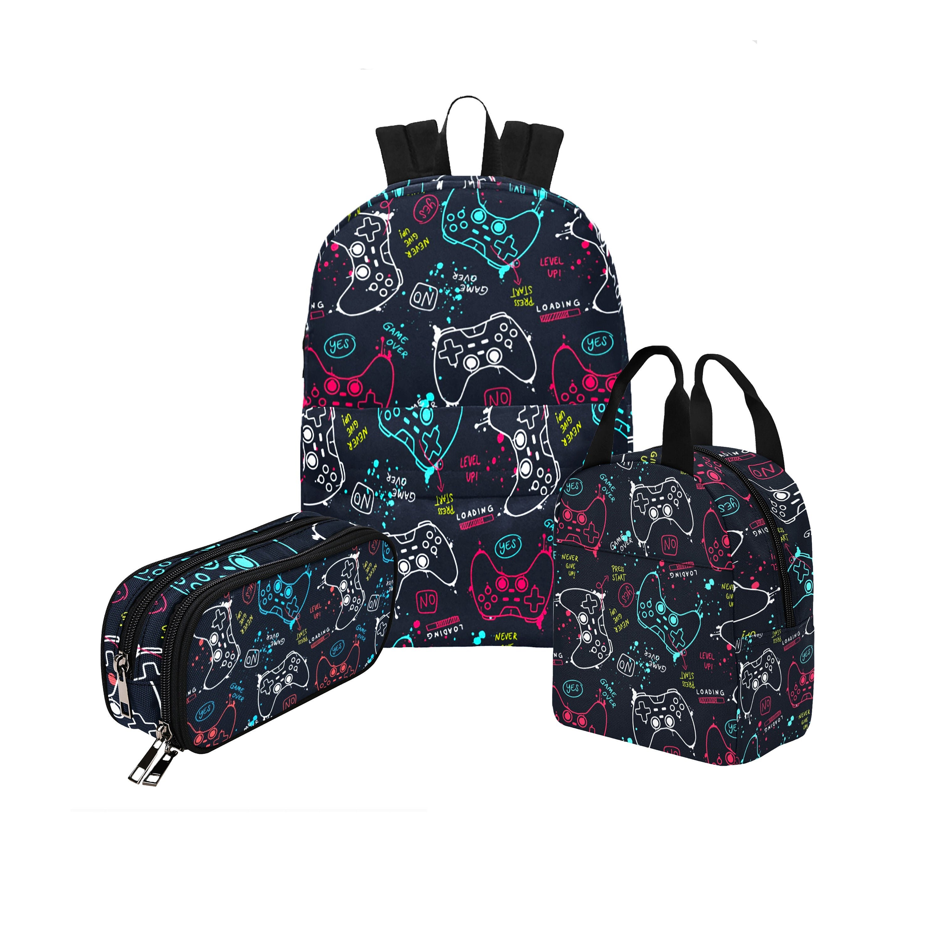 Gaming Design Back to School Set for Boys Backpack Lunch Bag - Etsy