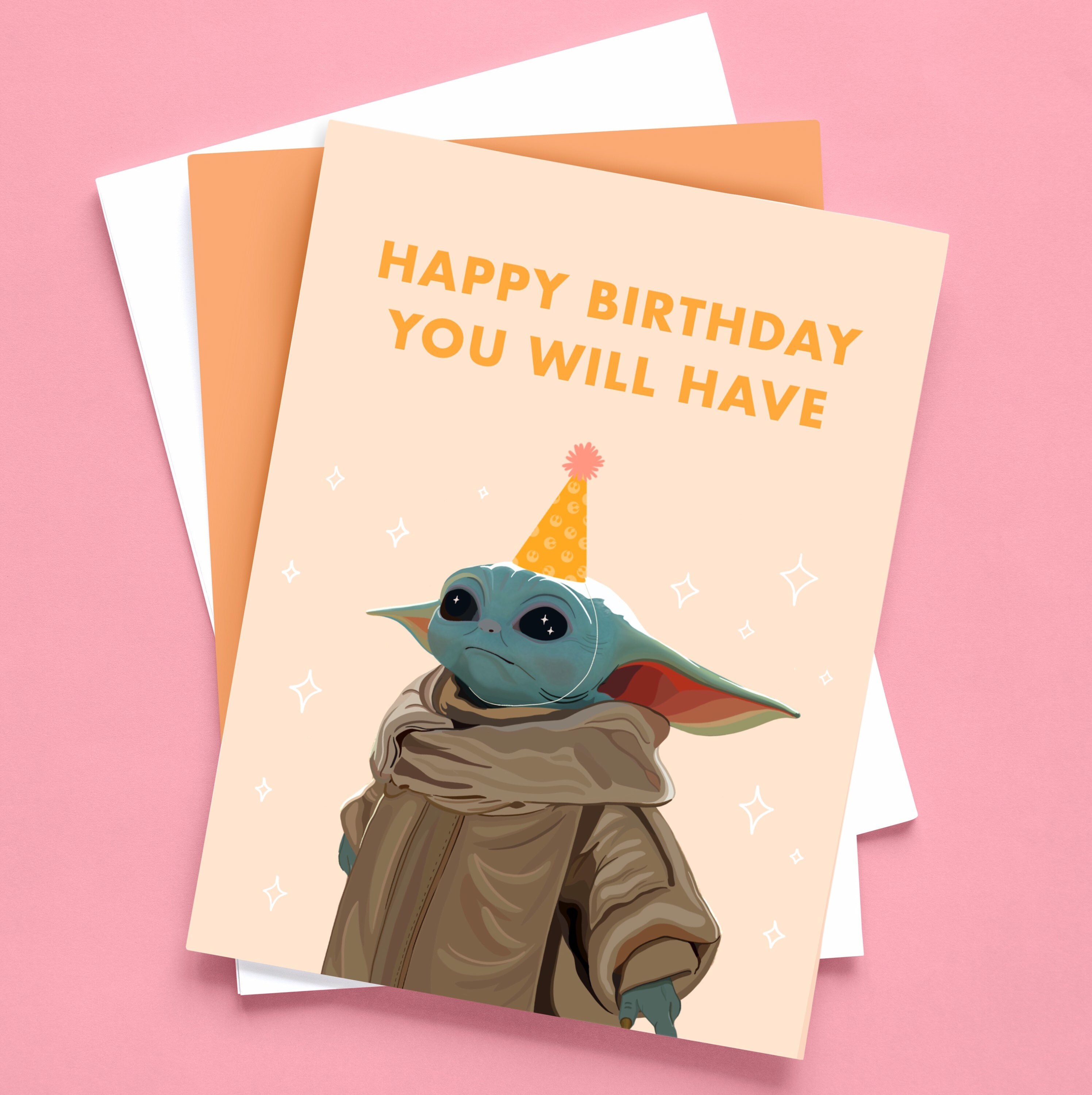 Grogu Birthday Card the Mandalorian Baby Yoda the Child | Etsy UK