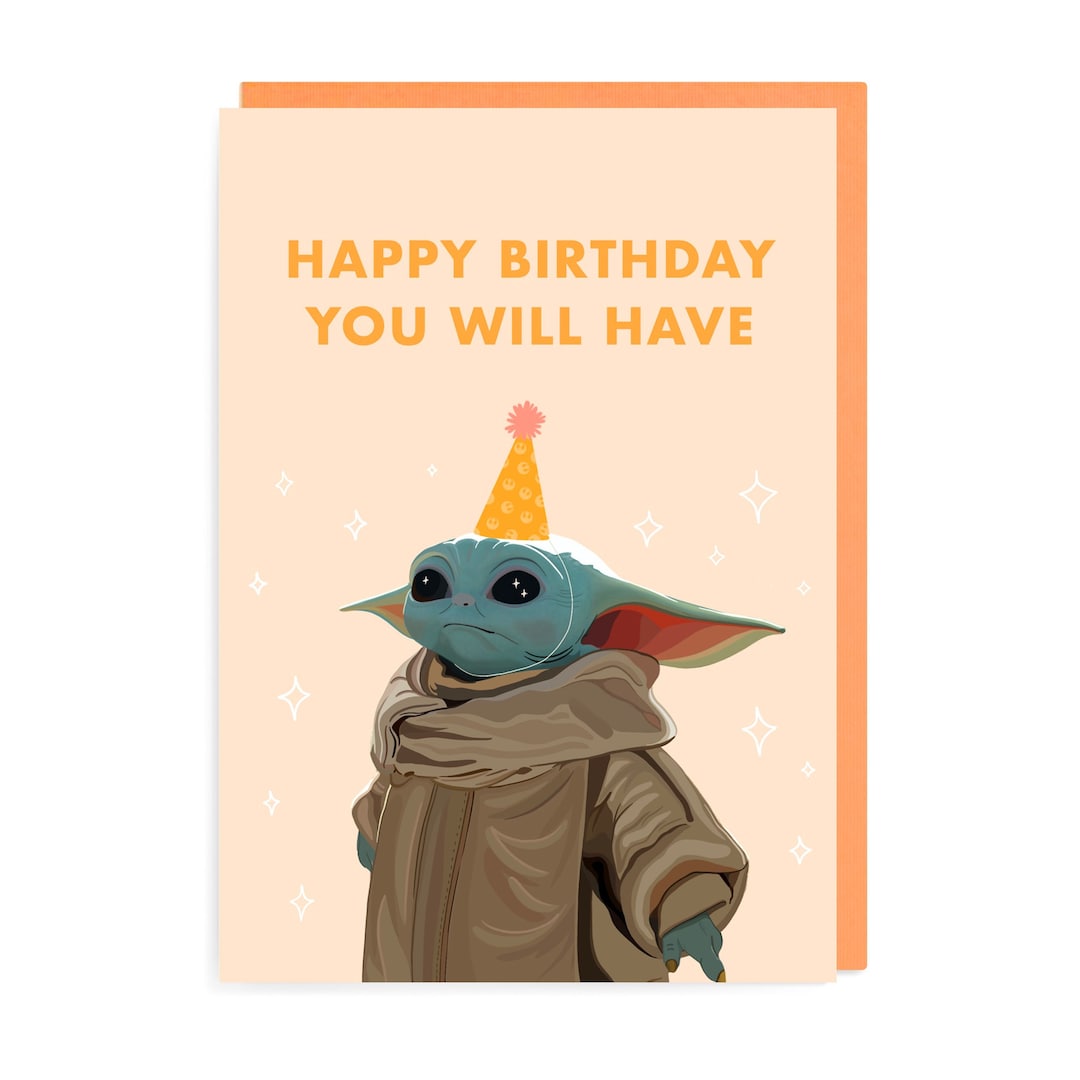 Grogu Birthday Card | the Mandalorian, Baby Yoda, Star Wars - Etsy