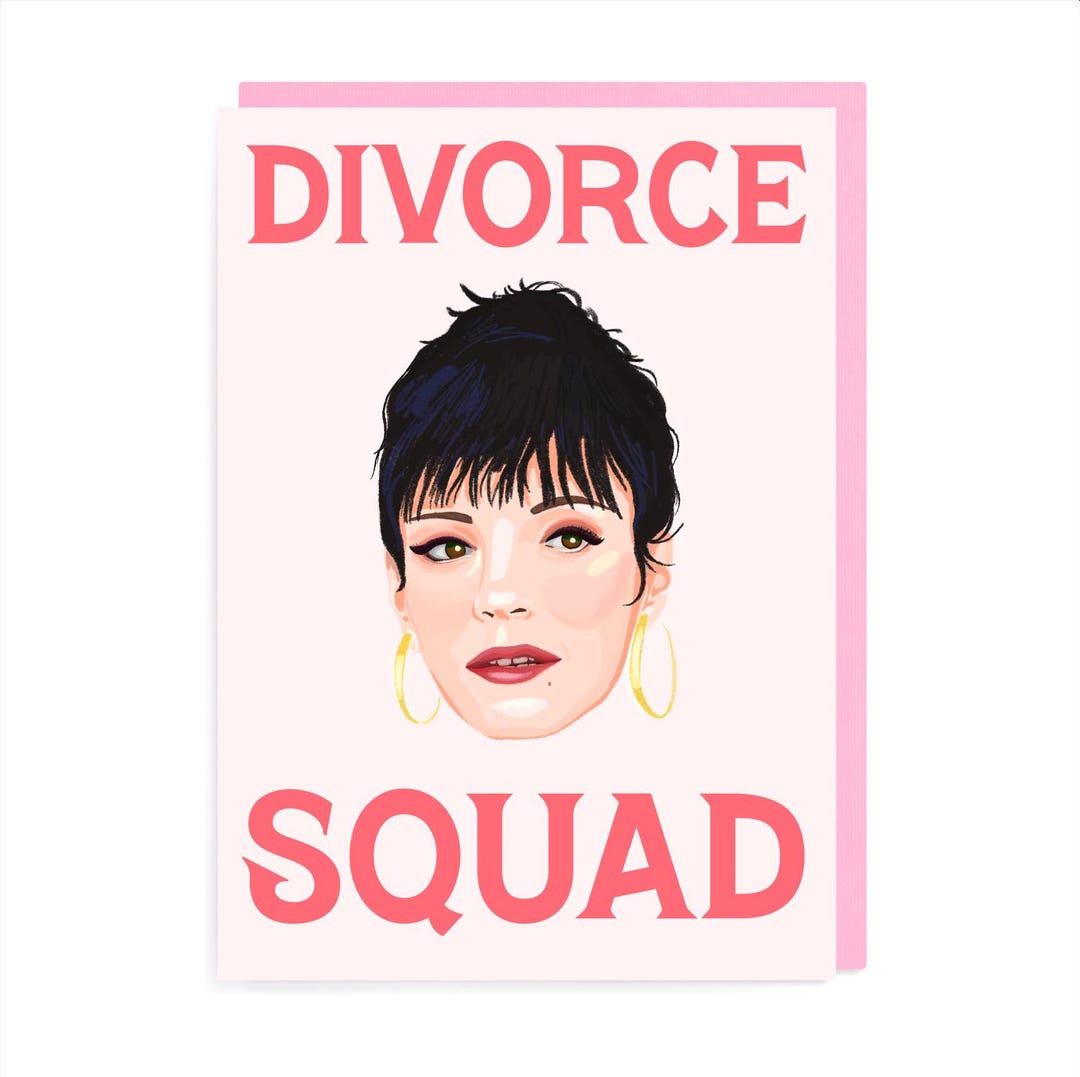 Lily Allen Divorce Card - West End Girl - Feminist Squad - Etsy