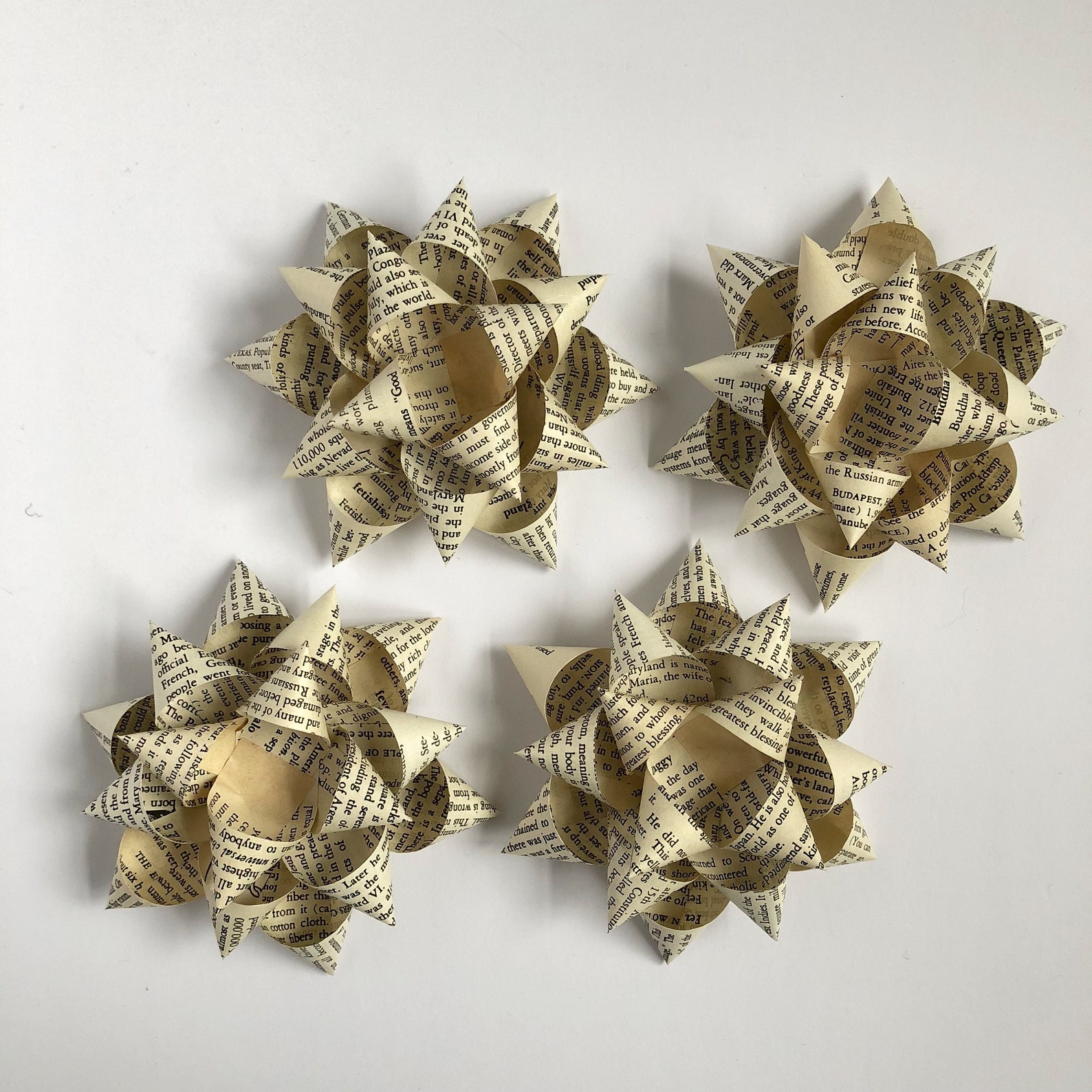 Package Bows Gift Bows Handmade Gift Bows Book Page Bows - Etsy