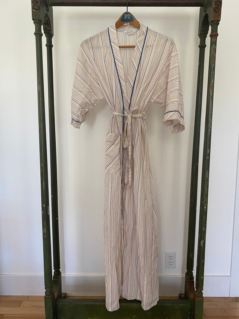 Vintage Candy Stripe Robe - Etsy