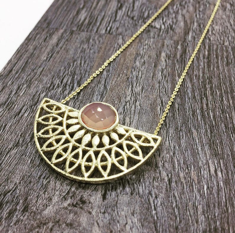 Half Moon Filigree Necklace, Choker Necklace, Gold Choker, Mom Gift ...