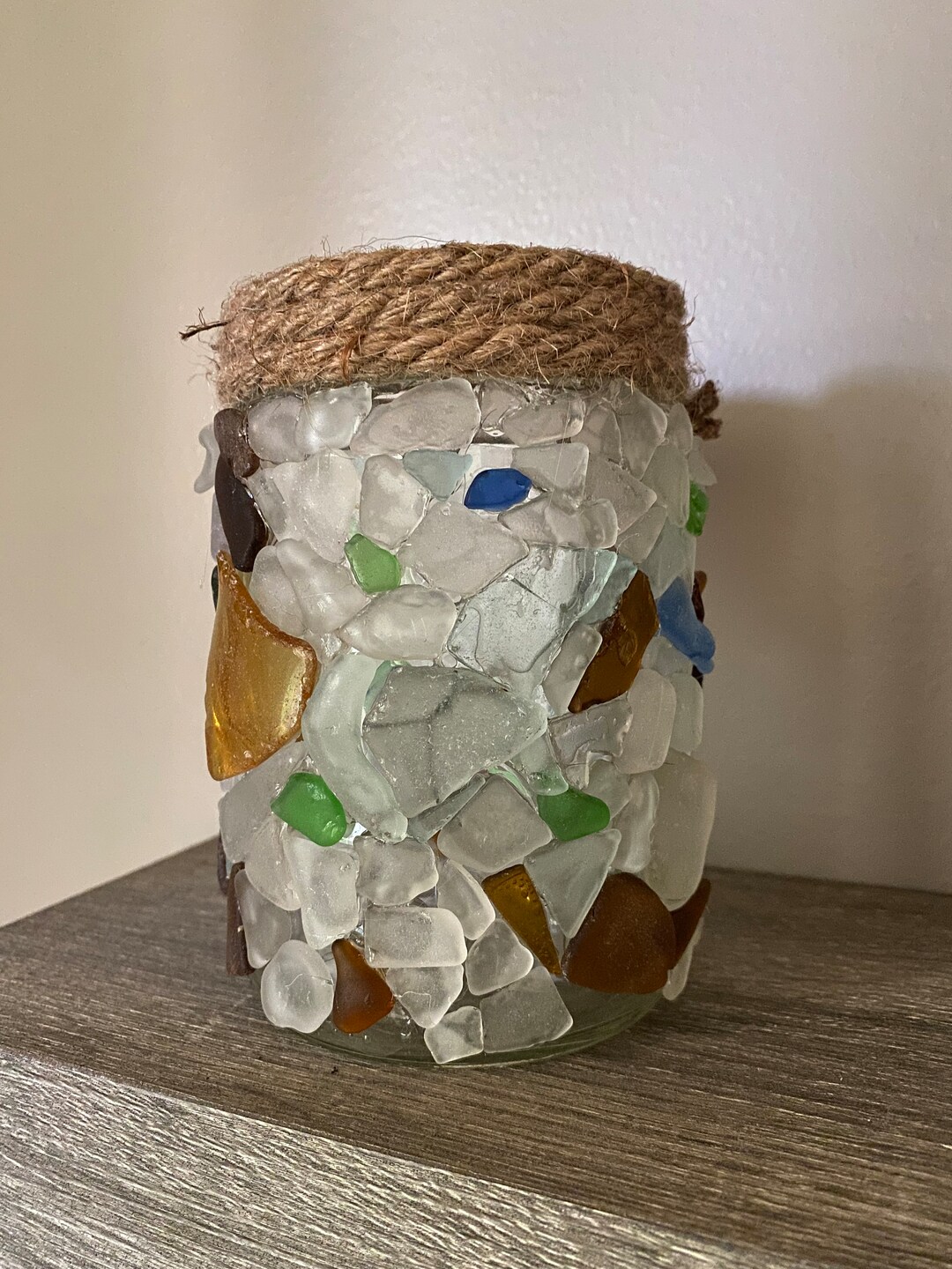Lake Michigan Beach Glass Jar - Etsy