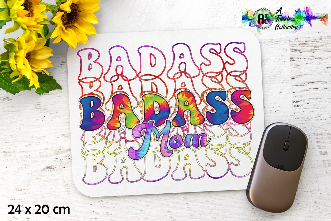 Badass Mom Mouse Pad - Etsy