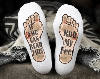 If You Can Read This ... Smell My Feet word Socks Funny Socks Novelty ...