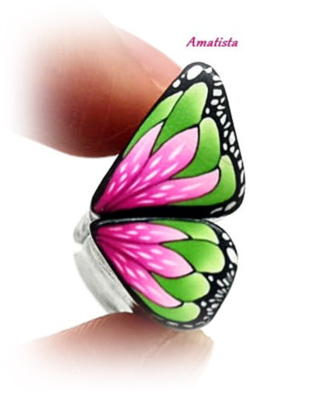 Polymer Clay Butterfly Wings Cane: Raw Clay Cane - Millefiori Cane ...