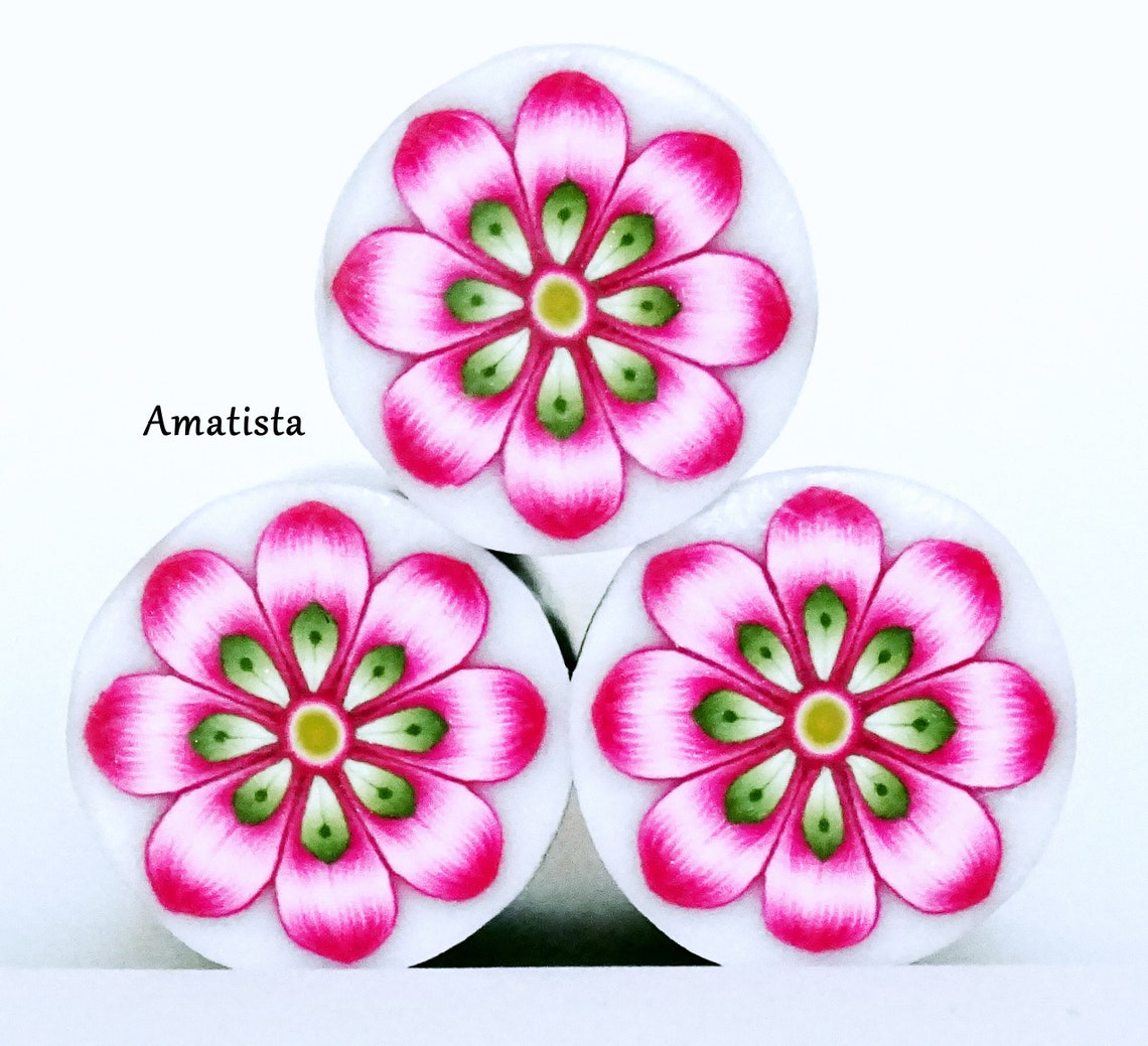 Polymer Clay Tutorial: Fimo Flower Cane, Flower Cane Tutorial, Polymer ...