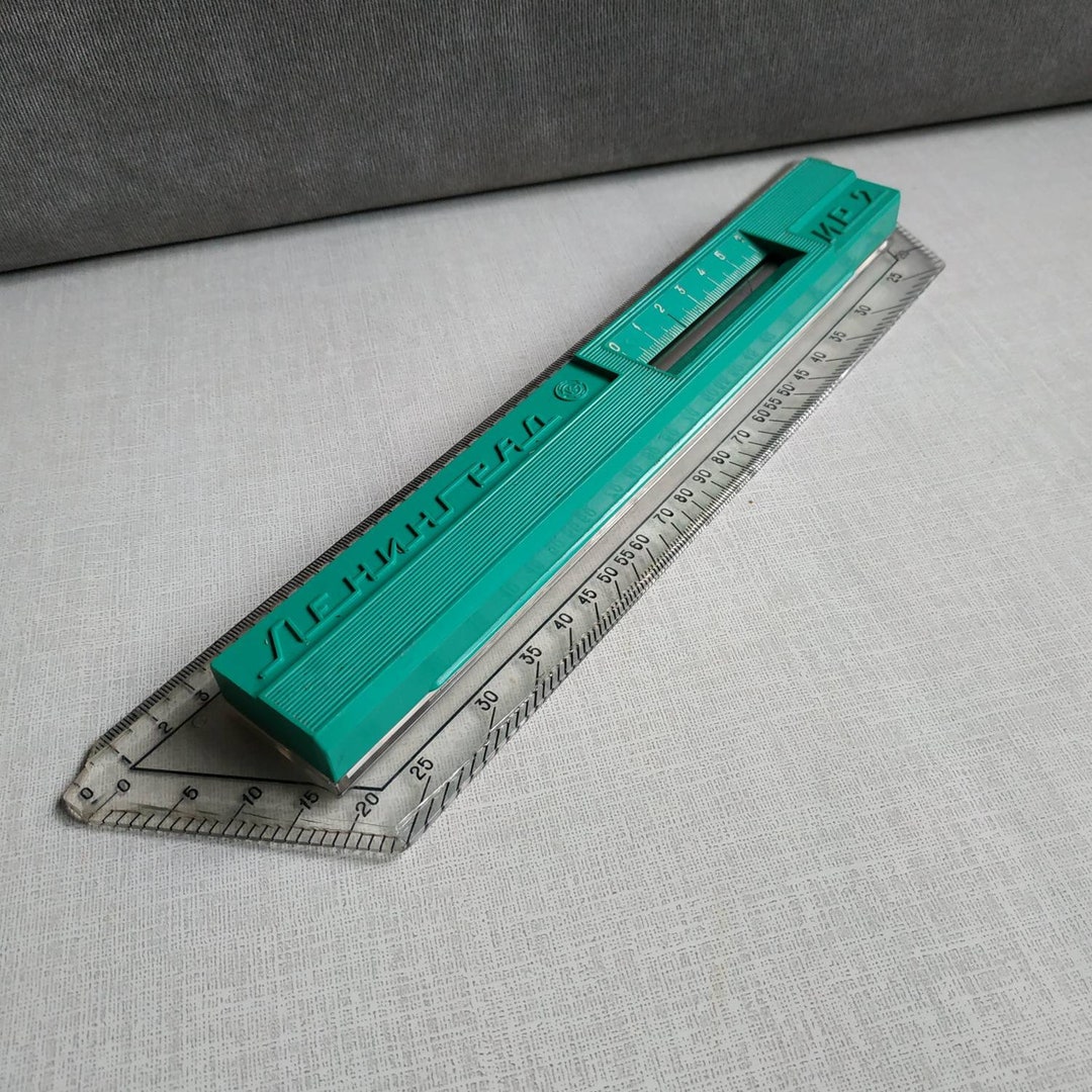 Vintage Ruler With Roller, Rolling Roller, USSR Rolling Ruler Leningrad ...