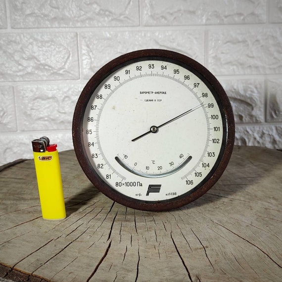 Vintage USSR Aneroid Barometer Soviet Barometer Steampunk - Etsy