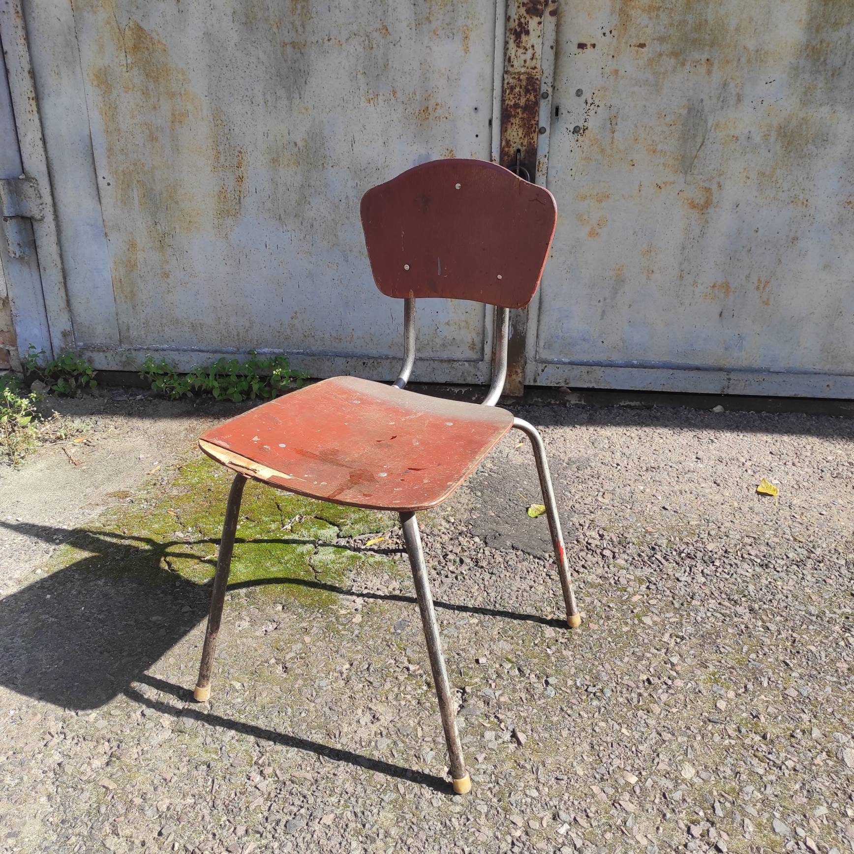 Vintage Metal Wood Chair Rare Soviet Chair Mid Century USSR | Etsy