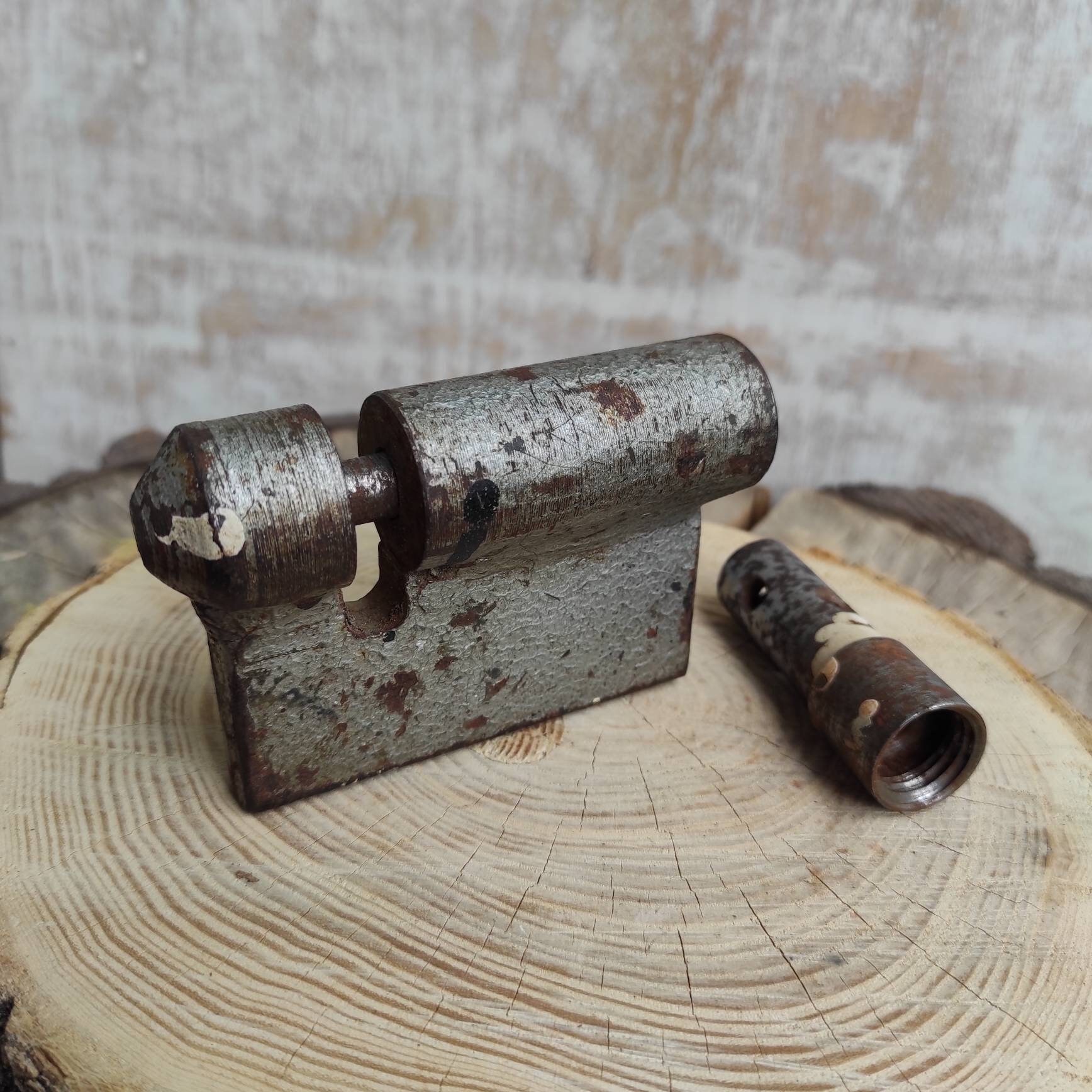 Vintage USSR Monoblock Padlock, Soviet Heavy Duty Padlock, Old Solid ...