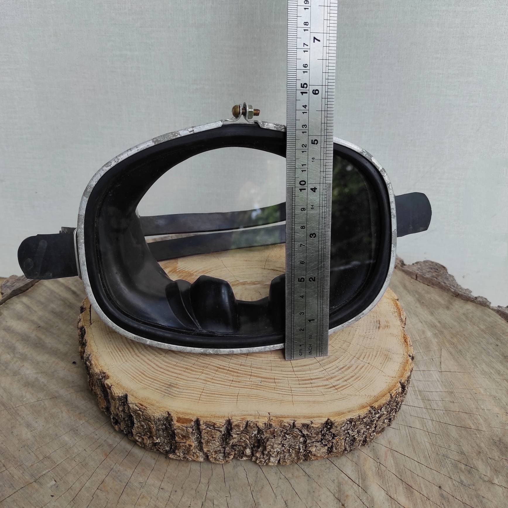 Vintage USSR Scuba Diving Mask With Snorkel Black Rubber | Etsy