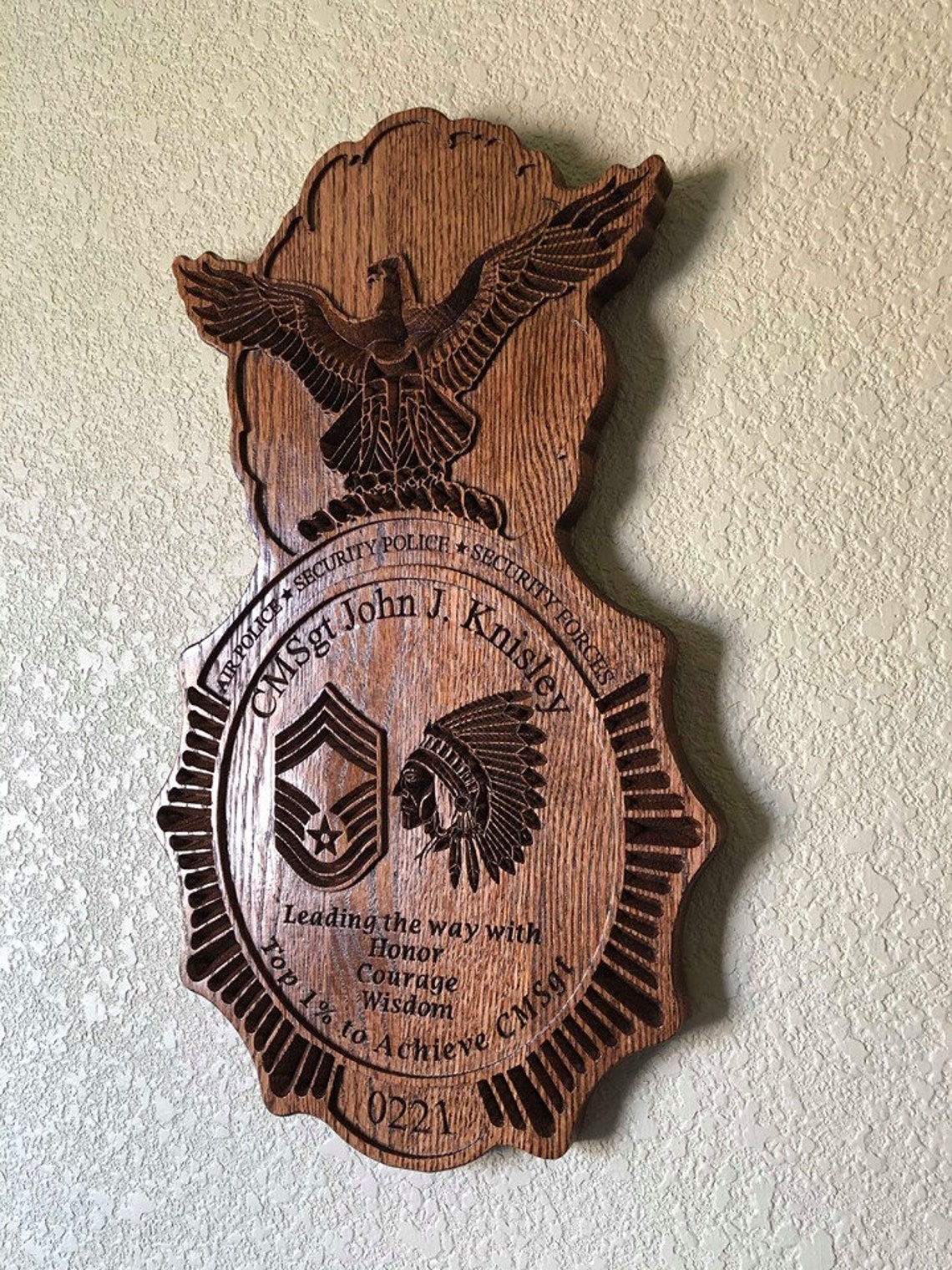 Security Forces Shield 18.5x11.25x3/4 | Etsy