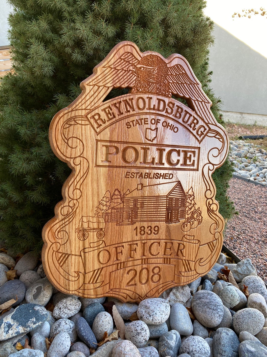Police Wood Shield 24”x22”x3/4” - Etsy