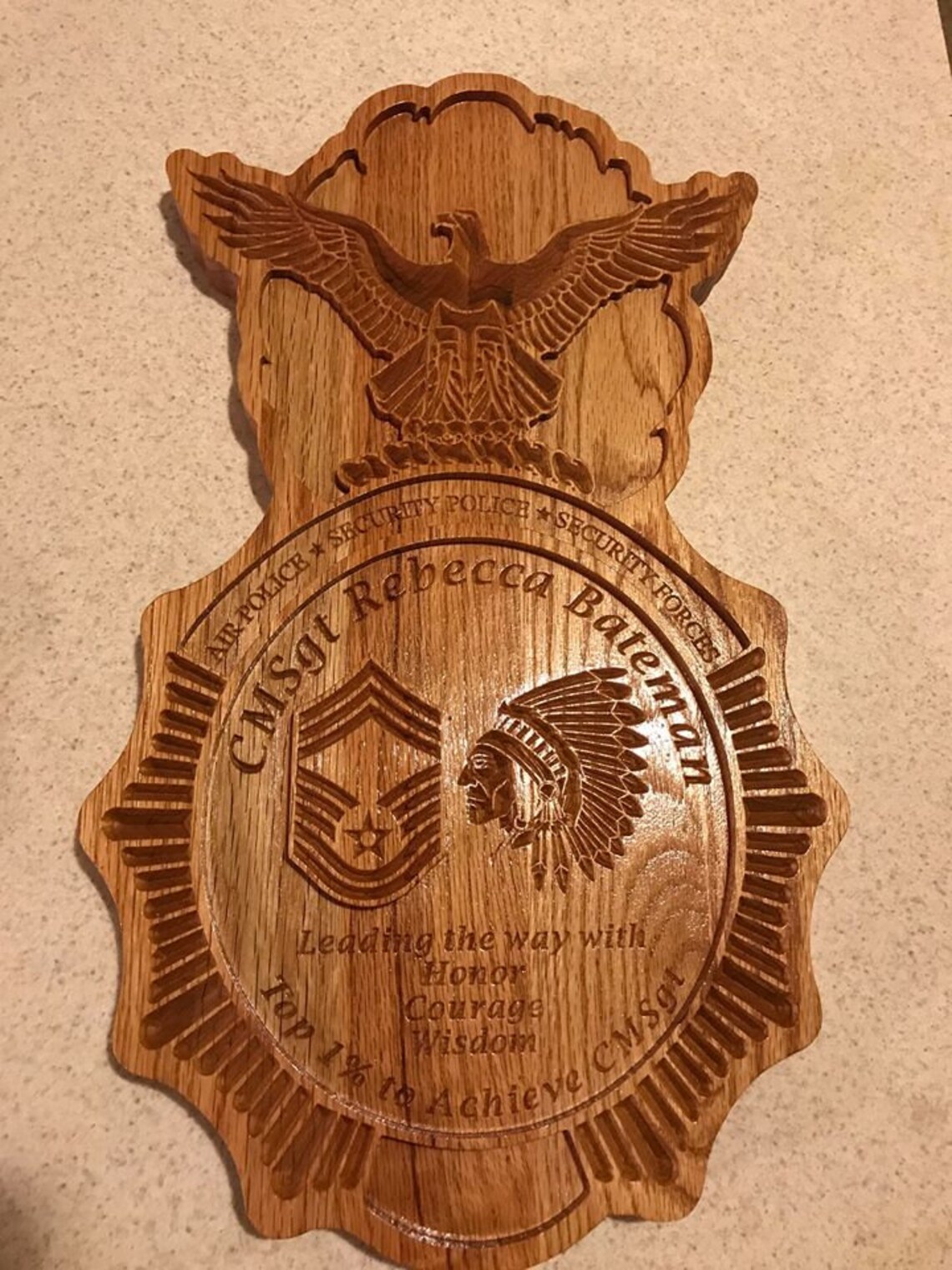 Security Forces Shield 37x22x3/4 | Etsy