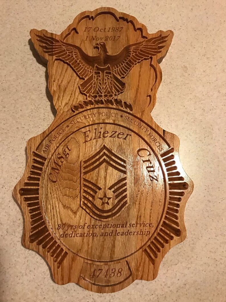 Security Forces Shield 37x22x3/4 | Etsy