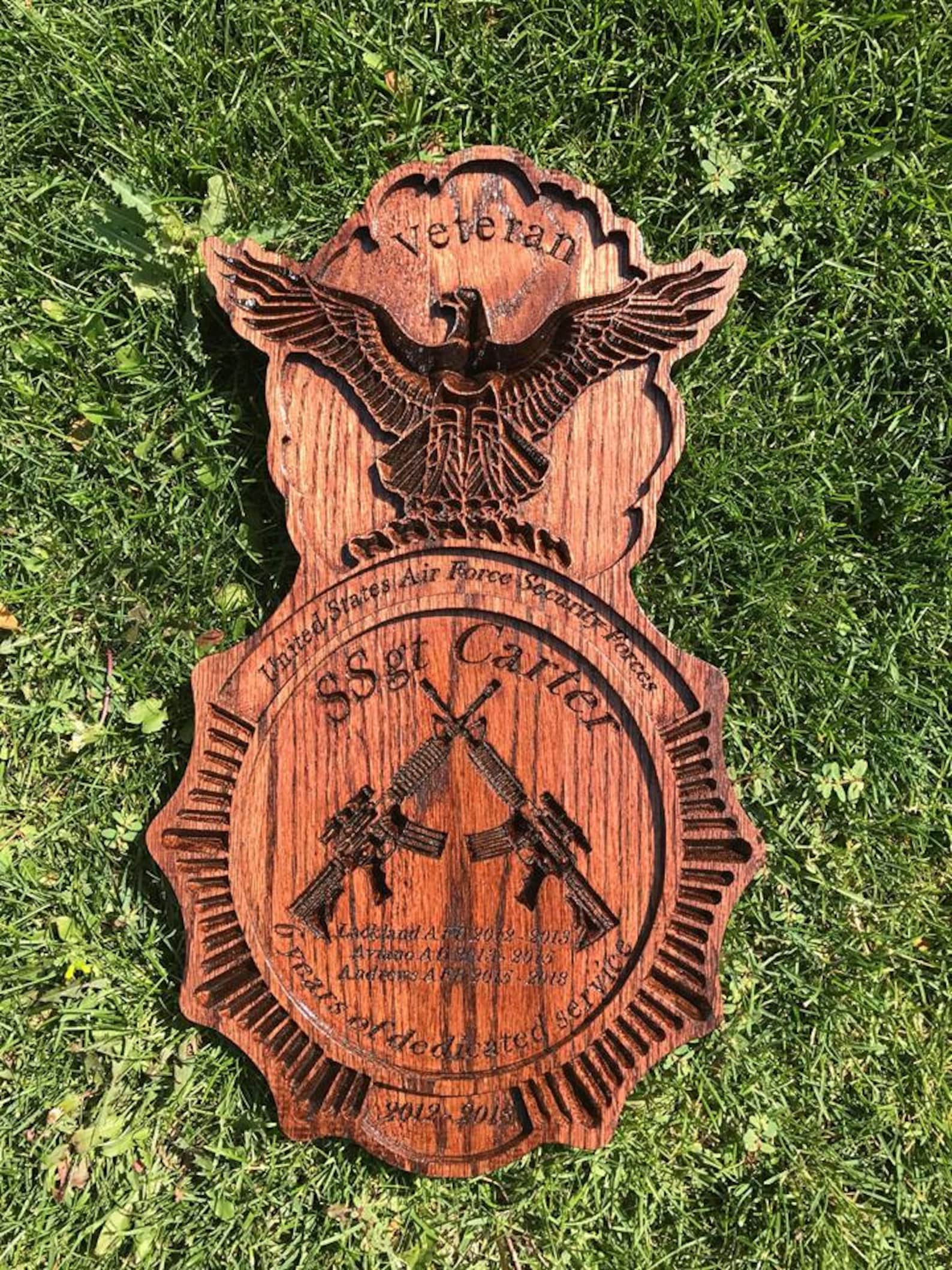 Security Forces Shield 18.5x11.25x3/4 | Etsy