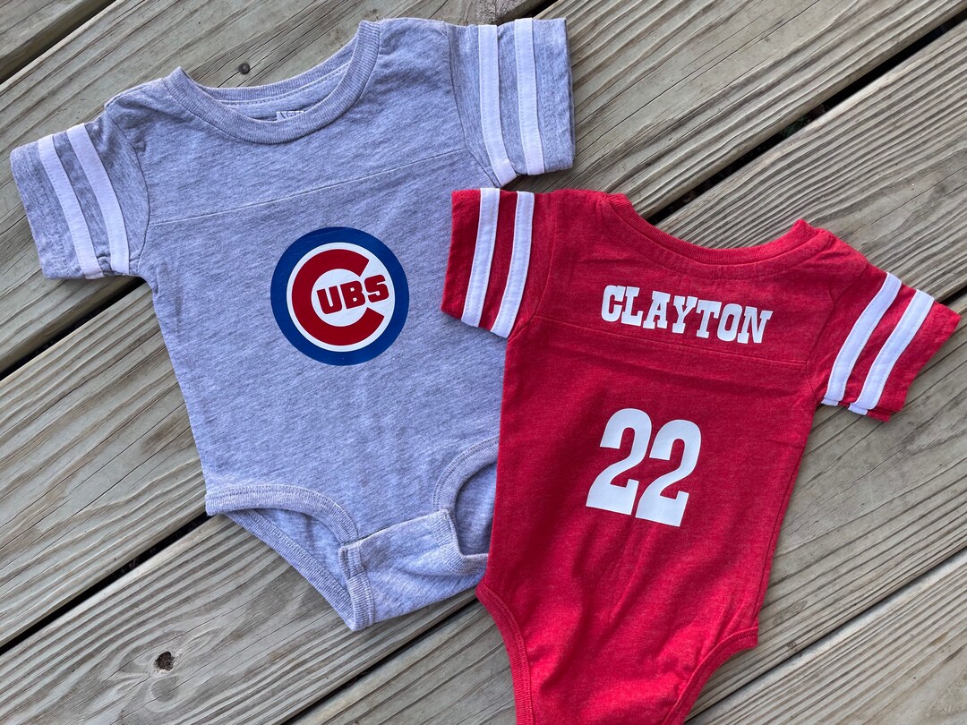 Chicago Cubs Personalized Baby Jersey Onesie | Cubbies | MLB | Birth ...
