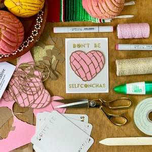 Concha, Greeting Card, Pan Dulce, Heart Shape With Sentiment Don't Be ...