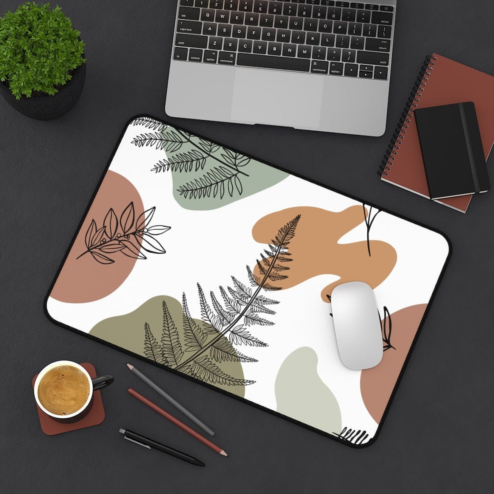 Boho Desk Mat Abstract Design Desk Pad 18x12 | Etsy