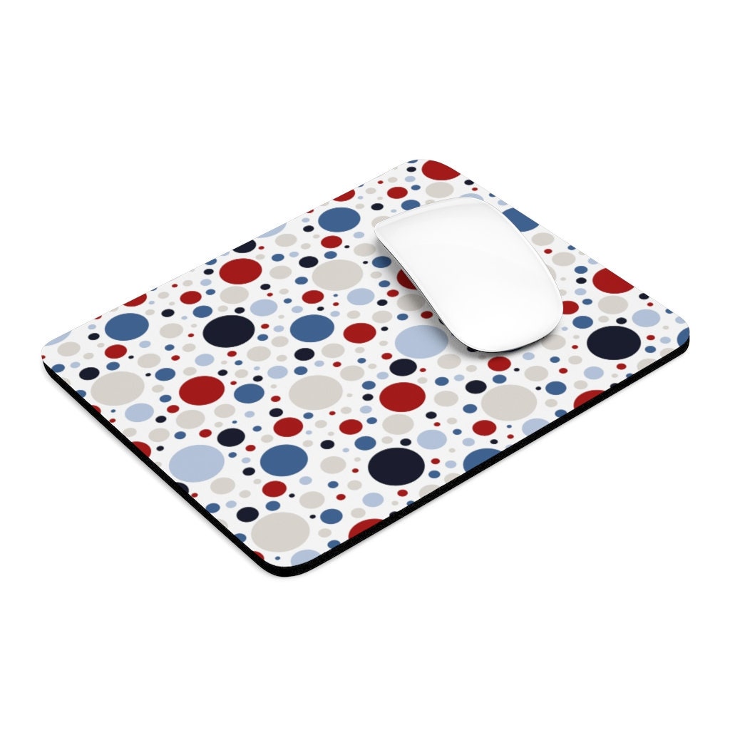 Red White & Blue Dots Thick Mouse Pad in Your Choice of | Etsy