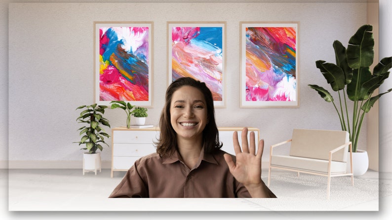 Zoom Background With Artwork - Etsy