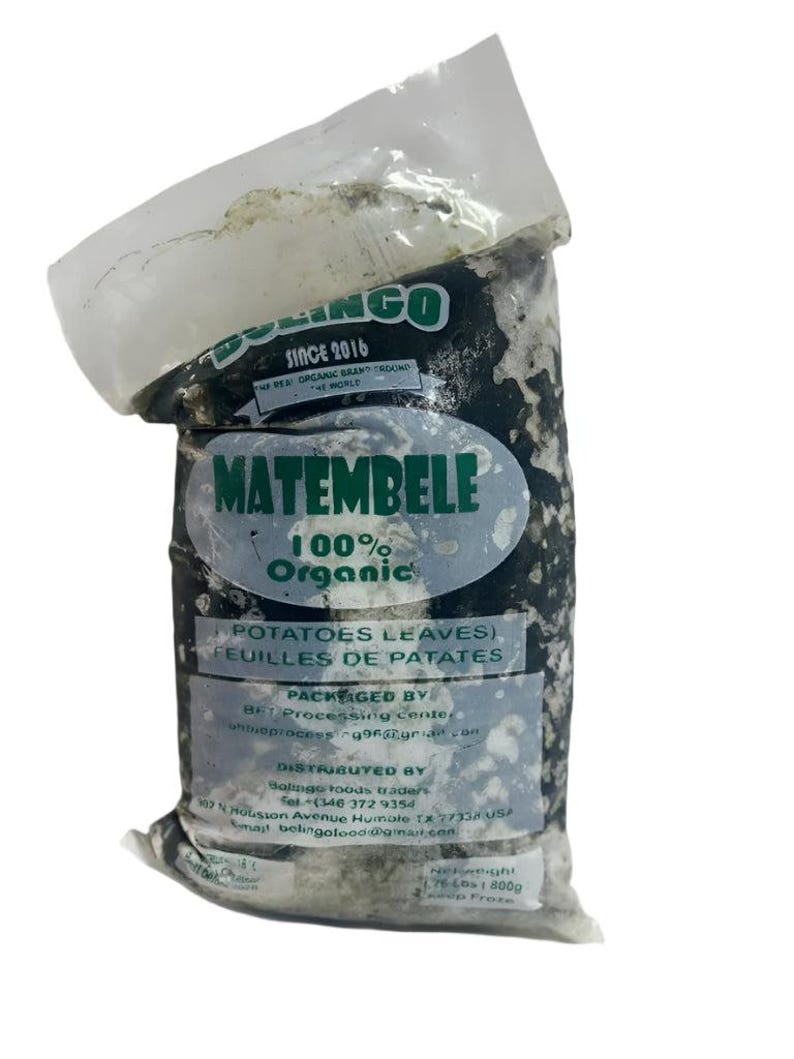 Matembele 100% Organic Potato Leaves – Freshly Frozen for Authentic ...