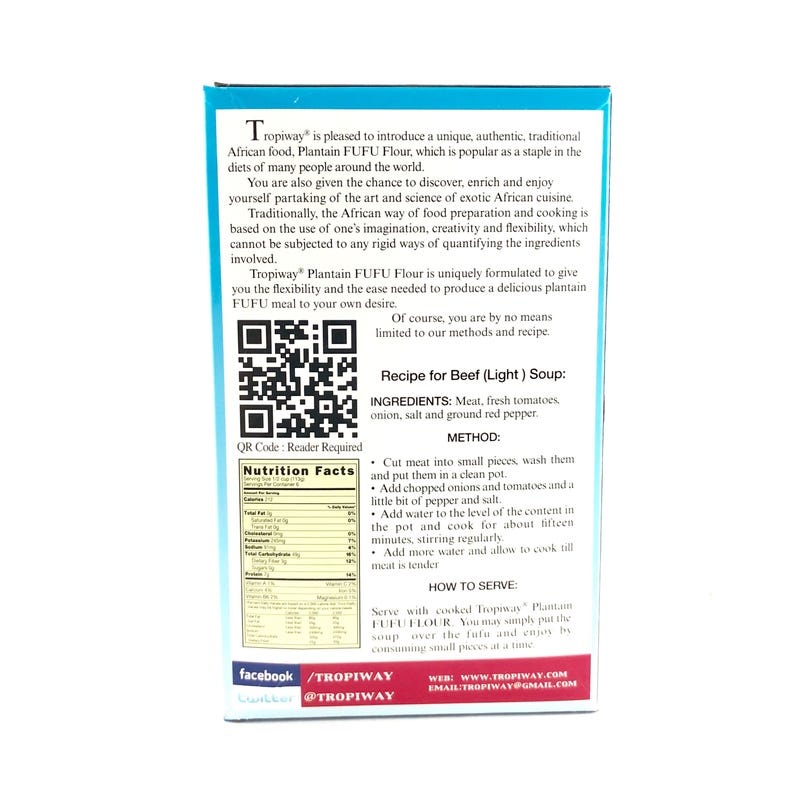 Tropiway Plantain Fufu Flour - Etsy