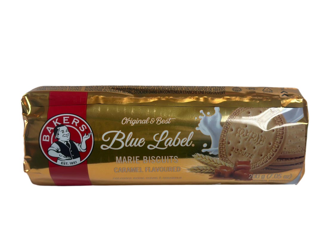Bakers Blue Label Marie Biscuits – Caramel Flavored (200g) - Etsy
