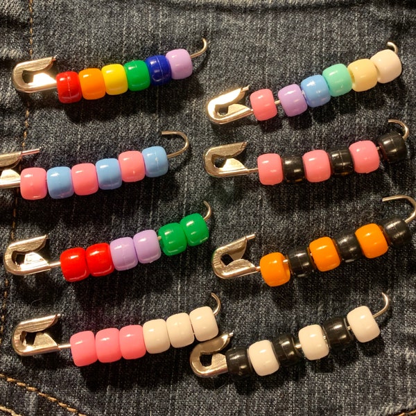 Beaded Safety Pin - Etsy