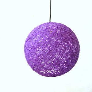 Purple Sphere. Modern Pendant Lamp. Globe Pendant Light. Lighting ...