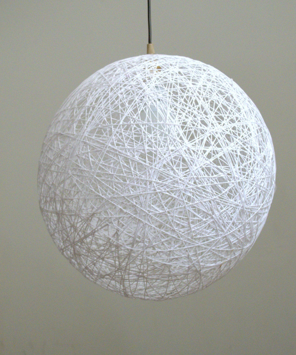 Sphere Pendant Light. Modern Pendant Lamp. White Lighting Fixture ...
