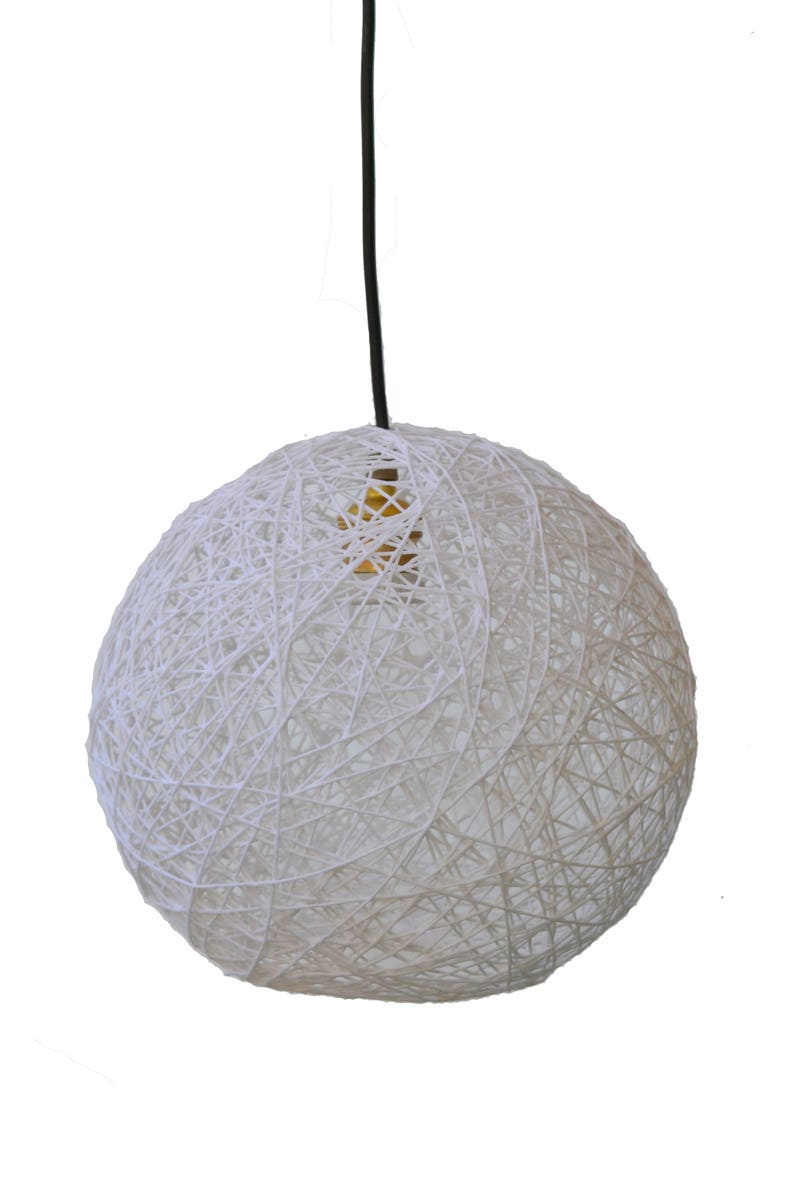 Sphere Pendant Light. Modern Pendant Lamp. White Random Lighting ...
